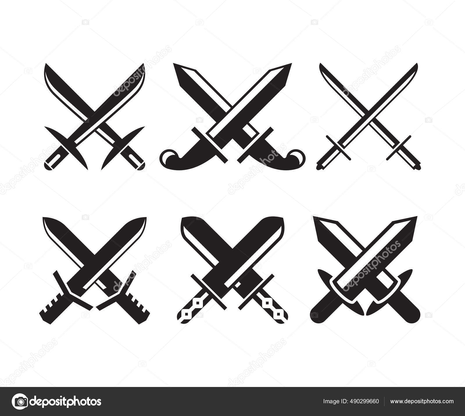 Crossed Swords Symbol Vector Illustration Stock Vector by ©loopang ...