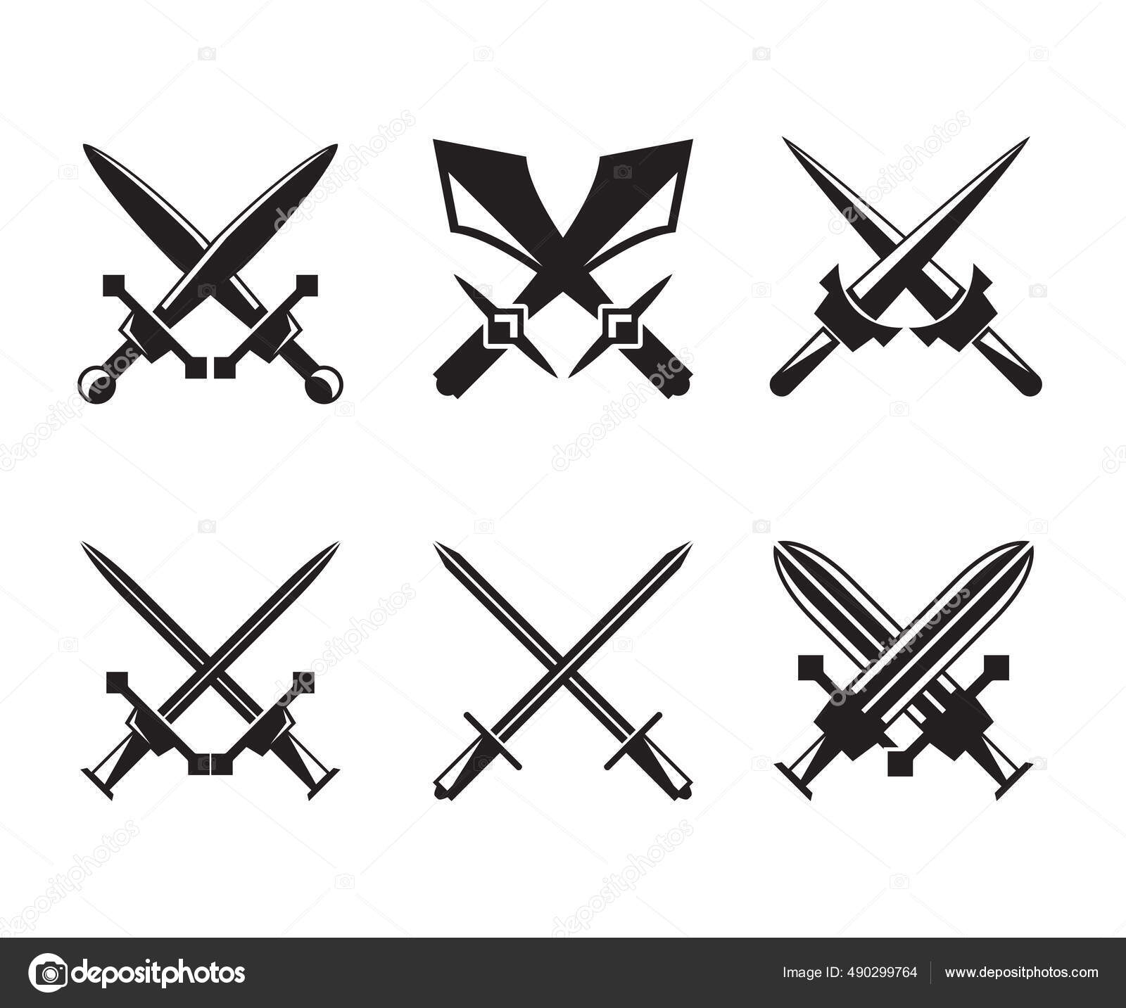 Crossed Swords Symbol Vector Illustration Stock Vector Image by ...