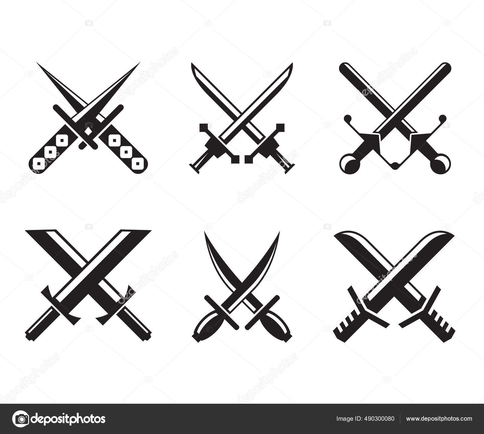 Crossed Swords Symbol Vector Illustration Stock Vector by ©loopang ...