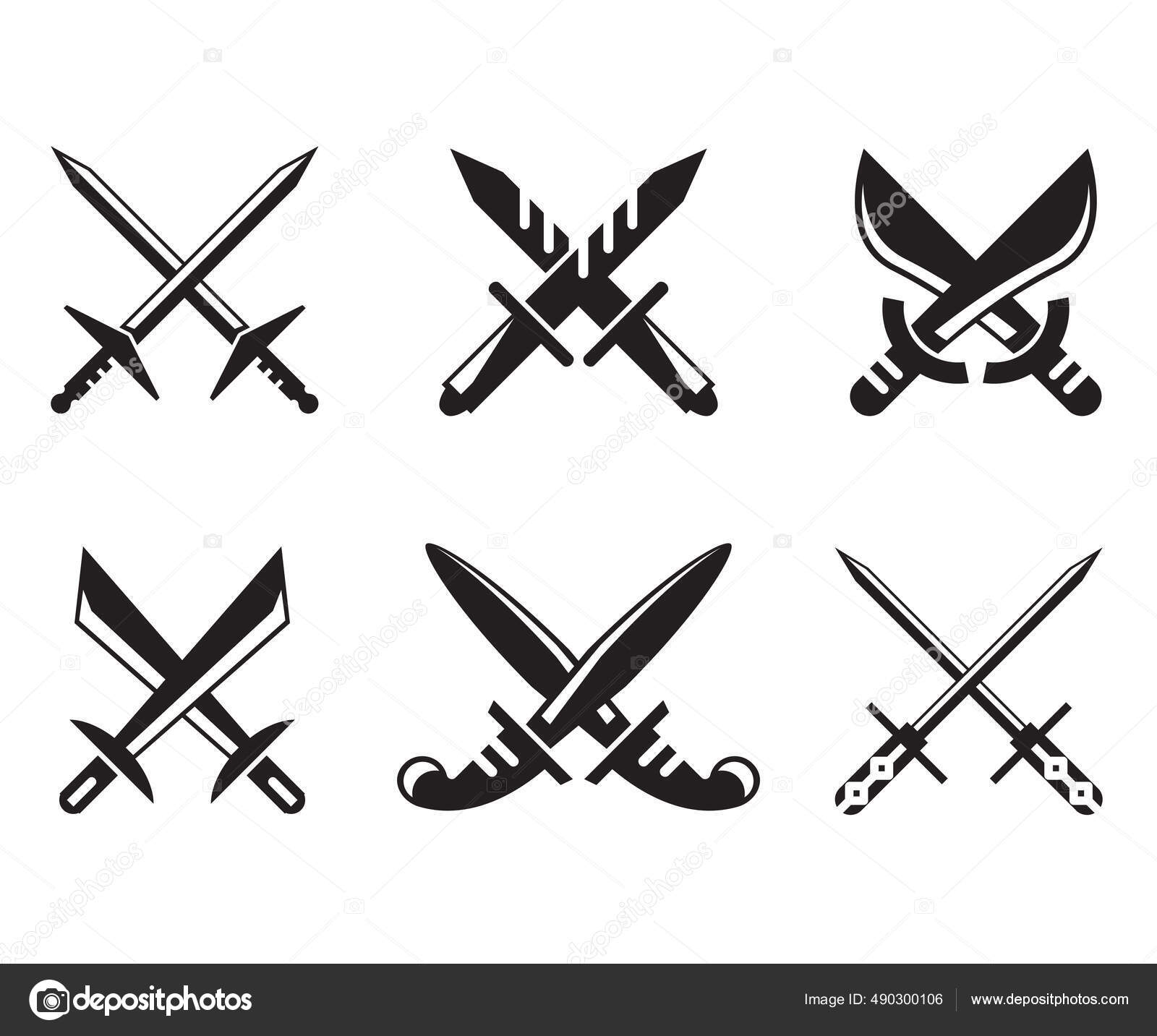 Crossed Swords Symbol Vector Illustration Stock Vector by ©loopang ...