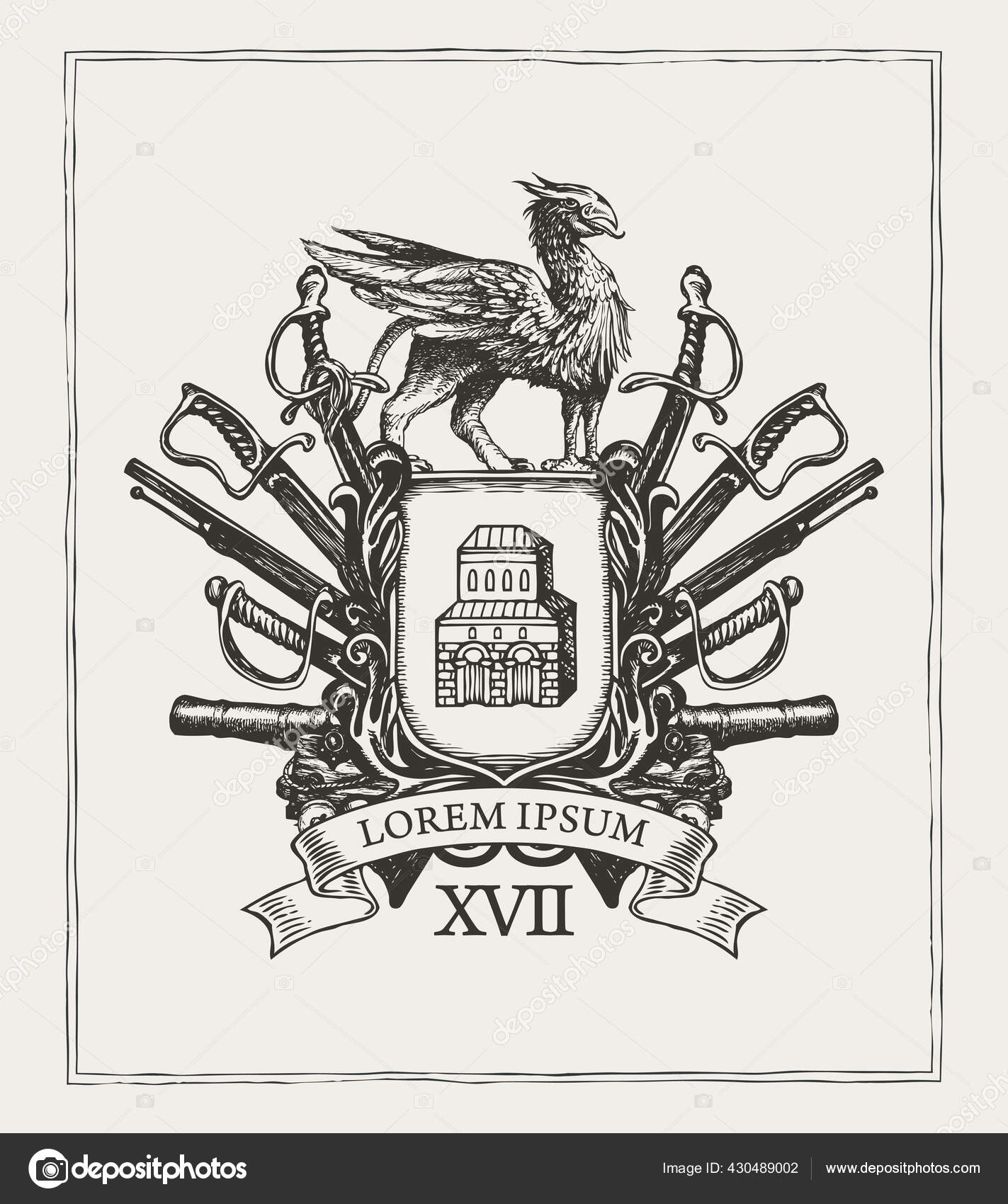 Heraldic Arm With Sword