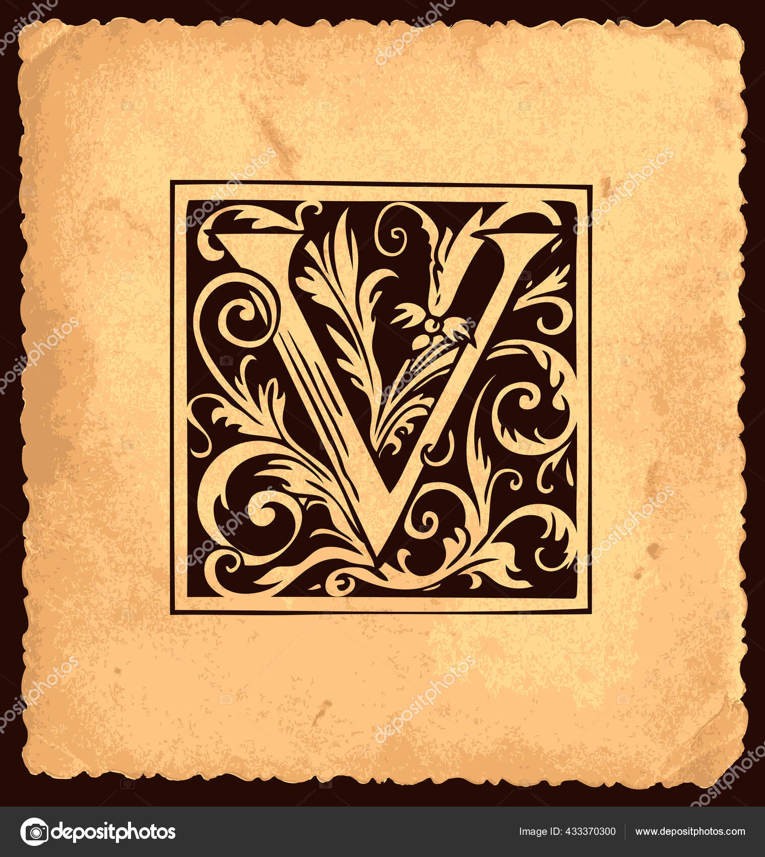 Decorative Letter V