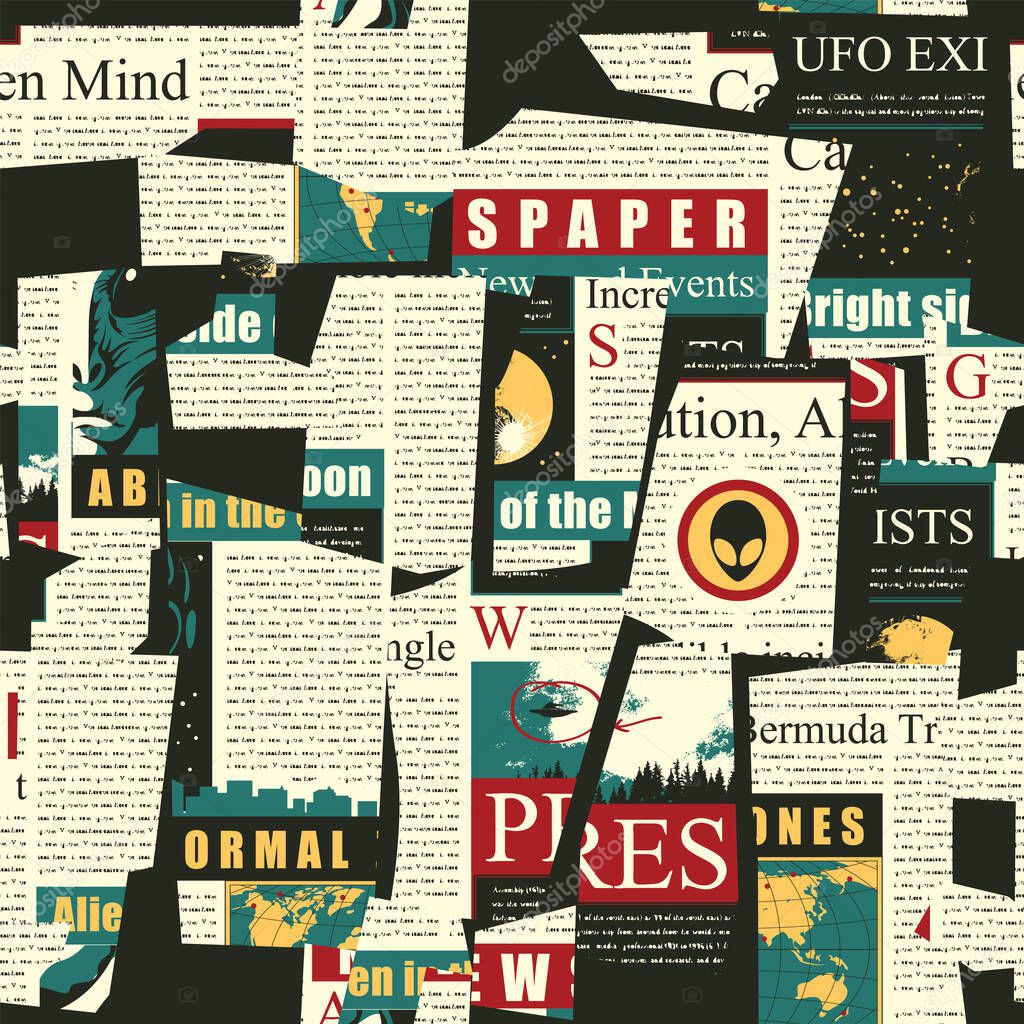 Fondo De Collage De Periódico