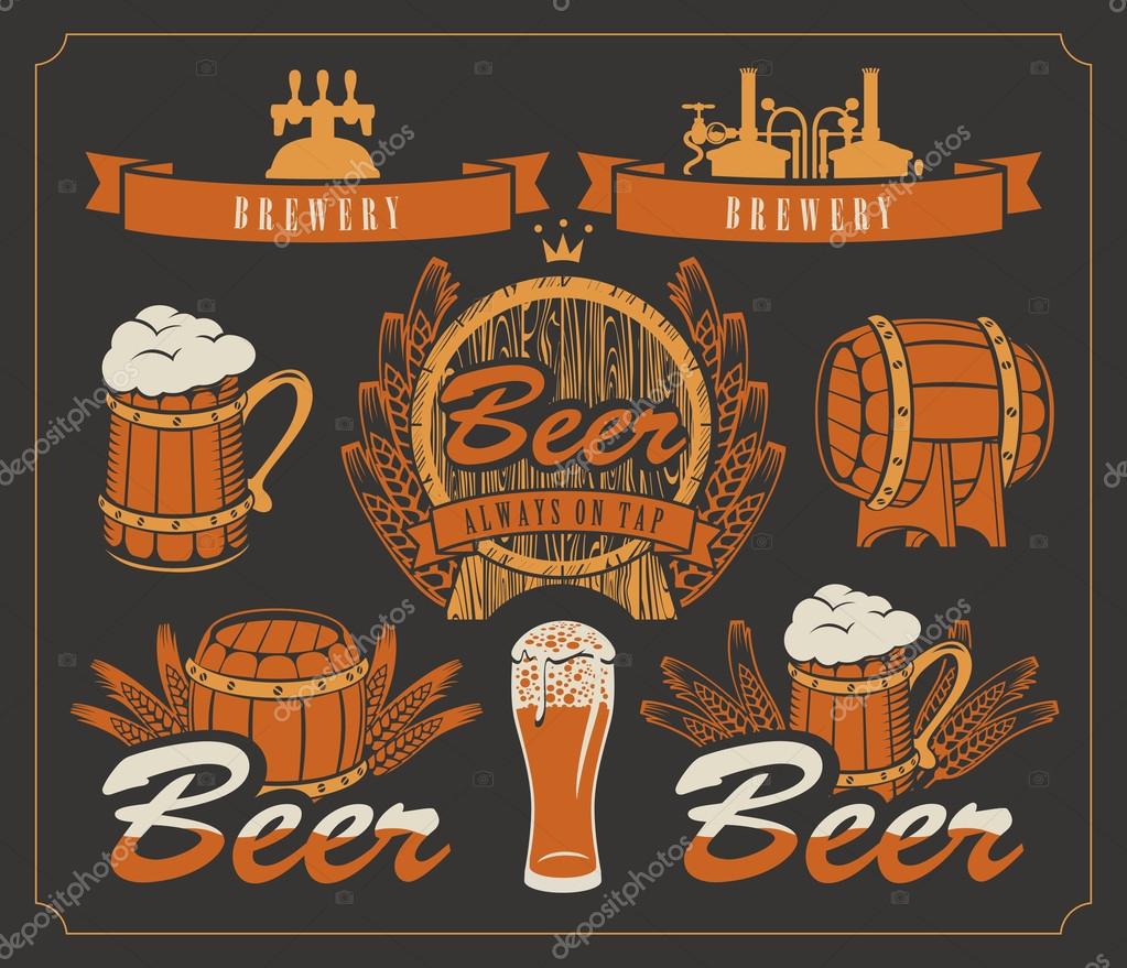 Set de cerveza Vector de stock #77444428 de ©paseven