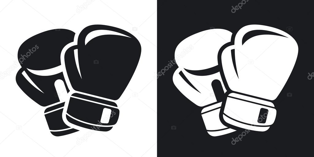 Silueta De Guantes De Boxeo Vector
