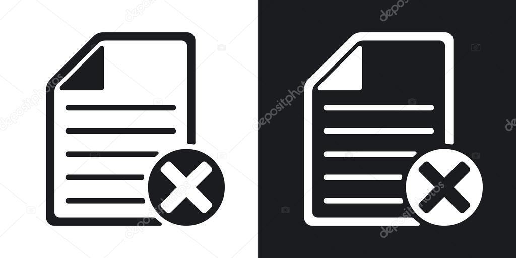 eliminar o anular los iconos de documento — Vector de stock ...
