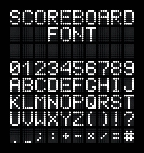 Scoreboard Numbers Font