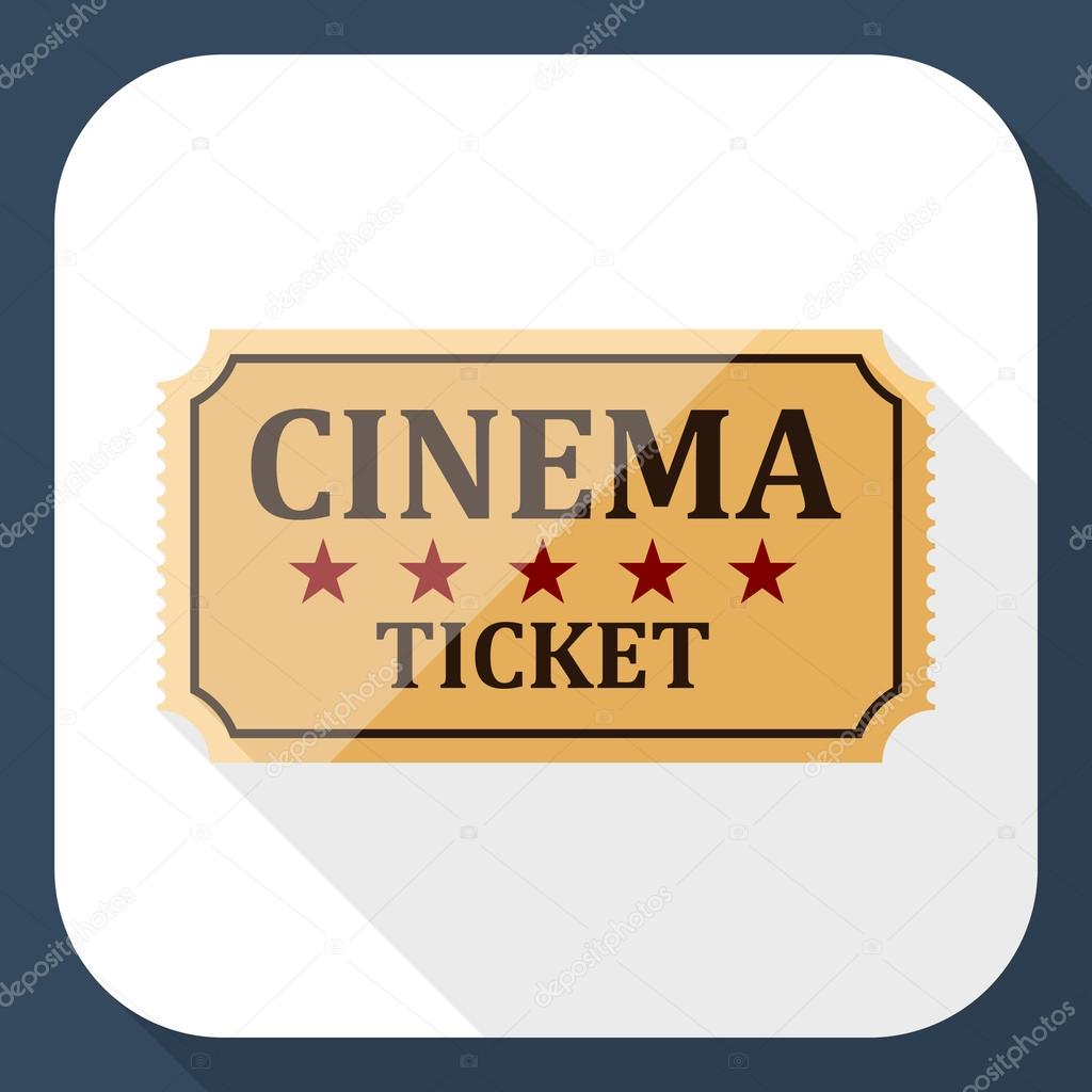 Cinema ticket icon Stock Vector by ©RealVector 59435639