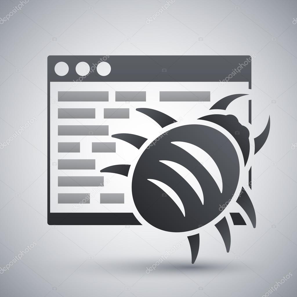 Black and white malware icon Stock Vector Image by ©RealVector #69206443