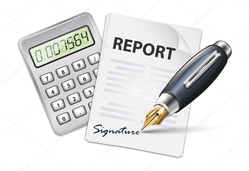 Signing report icon. — Stock Vector © RealVector #78794934