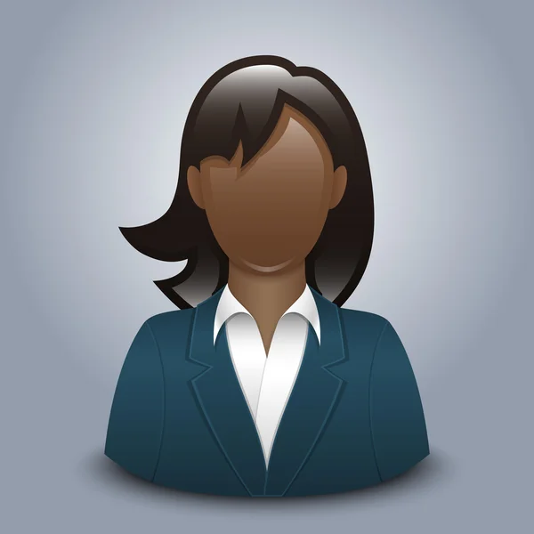 Female user icon in flat style with long shadow on transparent ...