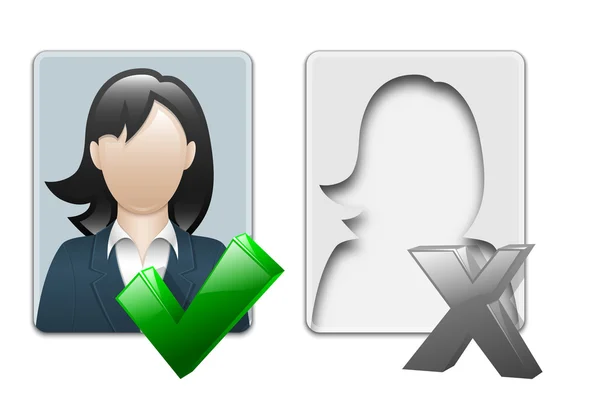 Female user icon in flat style with long shadow on transparent ...
