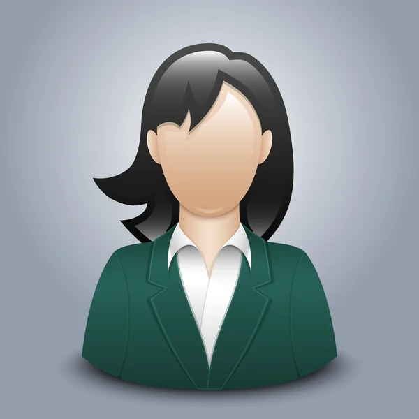 Female user icon in flat style with long shadow on transparent ...
