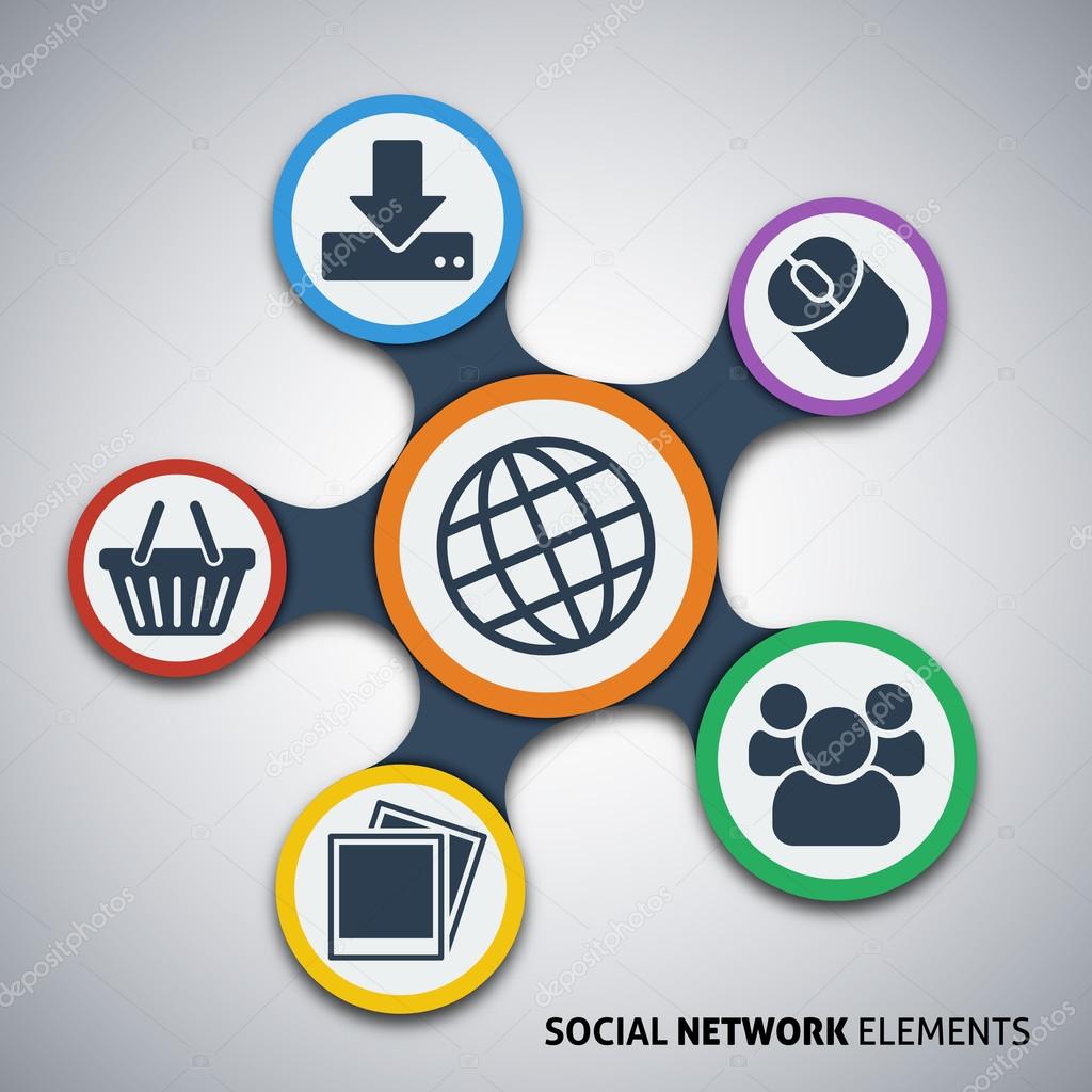 Social network elements Stock Vector Image by ©RealVector #79035950