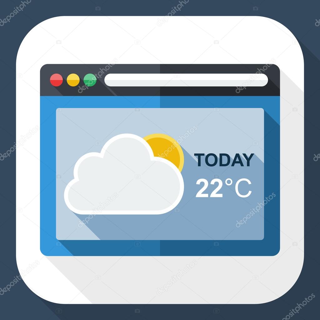 Weather forecast application icon Stock Vector Image by ©RealVector ...