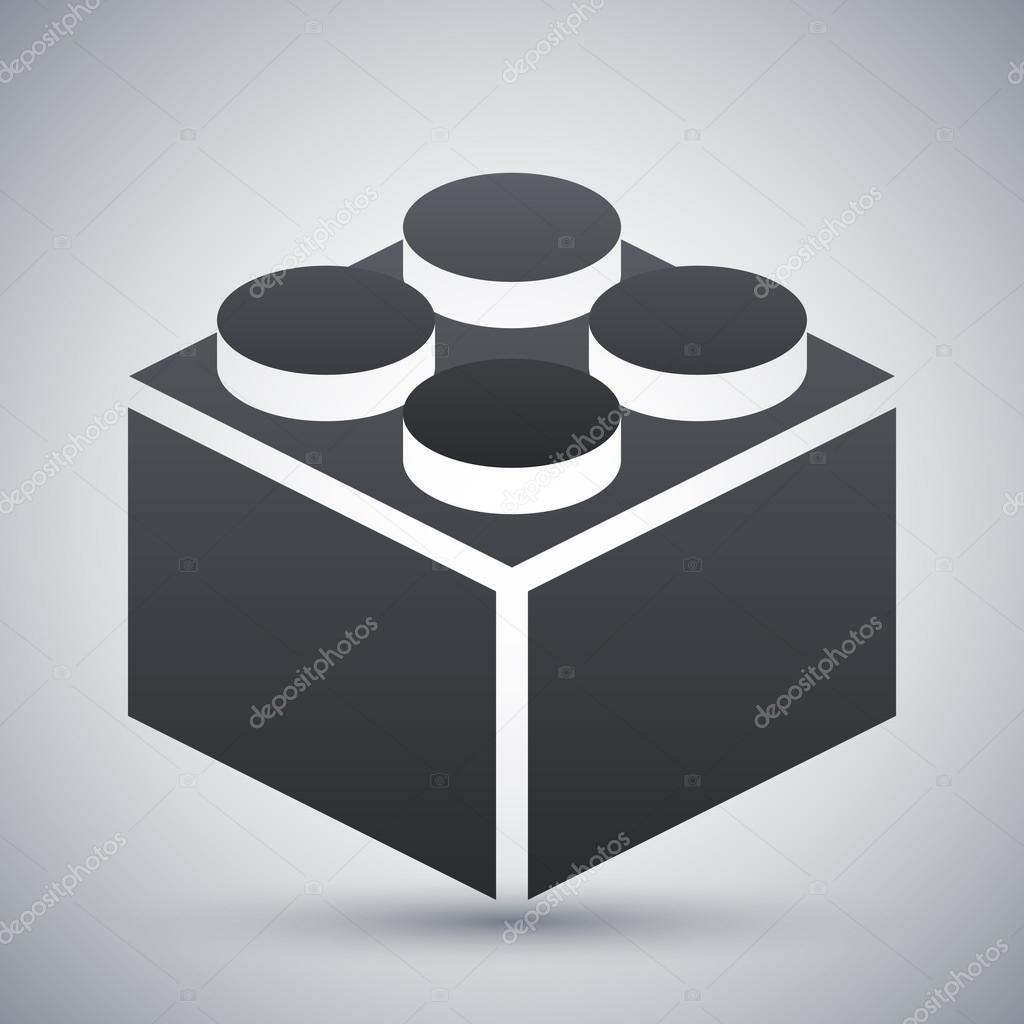 Building block icon. — Stock Vector © RealVector #92528612