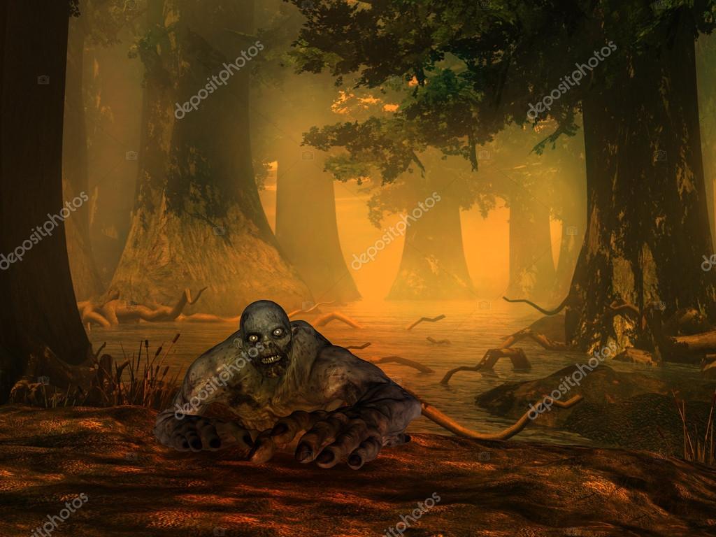 Zombie in a swamp Stock Photo by ©simonkrisztian 65053285