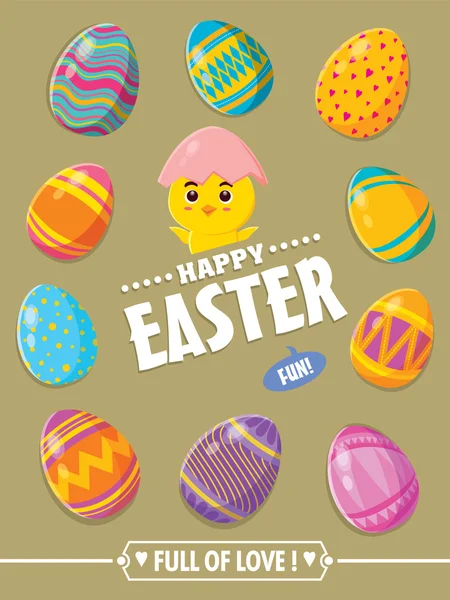 Vintage Easter egg poster design — Stock Vector © Donnay #42882363