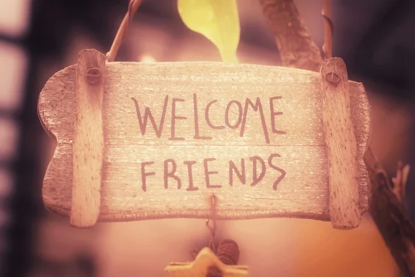 Welcome signboard in vintage — Stock Photo © luknaja #65641617