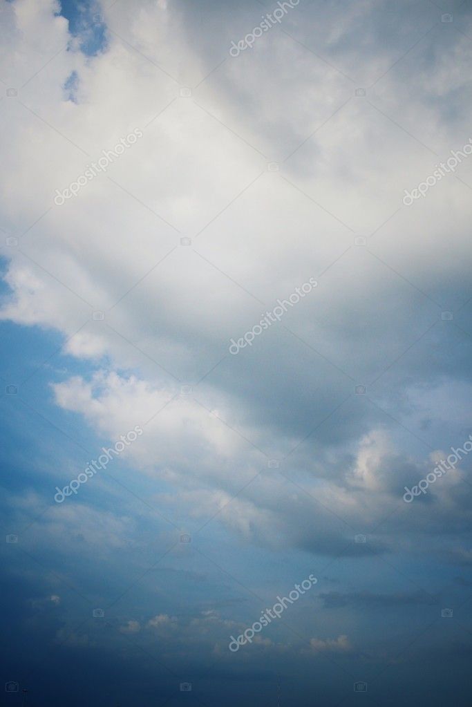 Stormy clouds on spring - overcast sky — Stock Photo © luknaja #75860875