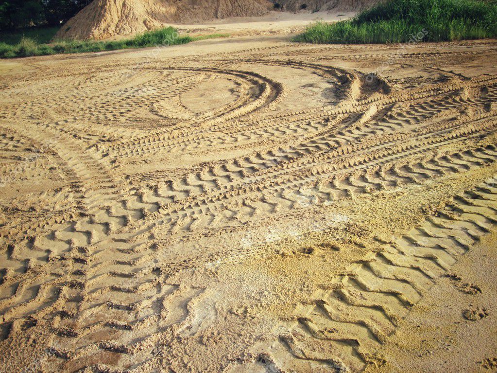 Wheel tracks on the soil. — Stock Photo © luknaja #77295512