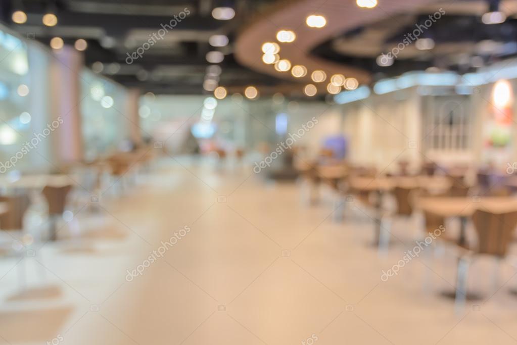 Blur abstract background of cafeteria or food court Stock Photo by ...