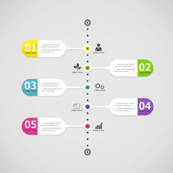 Infographic design template and marketing icons on the grey back Stock ...