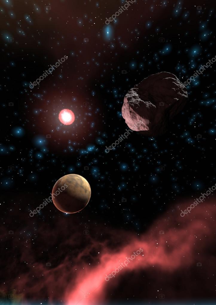Digital 3D Illustration of a Space Scene — Stock Photo © 3quarks #71708843