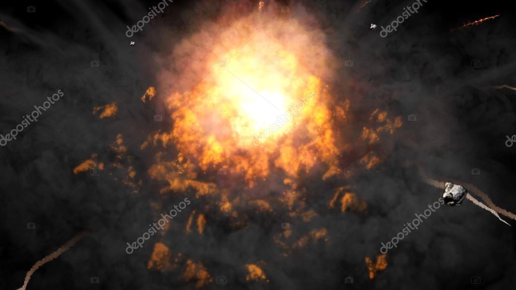 Digital Illustration of an Explosion — Stock Photo © 3quarks #83612050