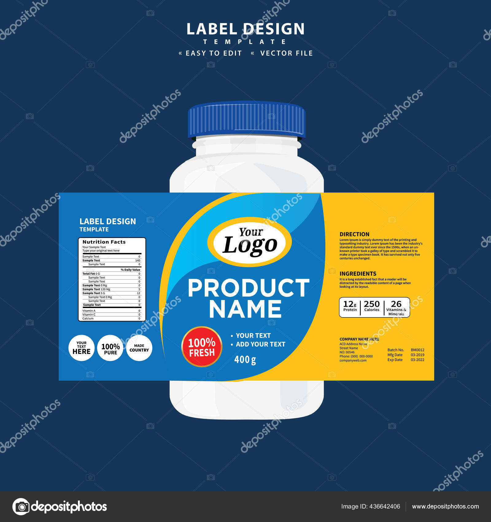 Bottle Label Design Vector