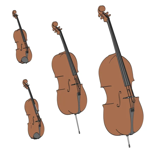 2d cartoon illustration of string instruments Stock Photo by ...