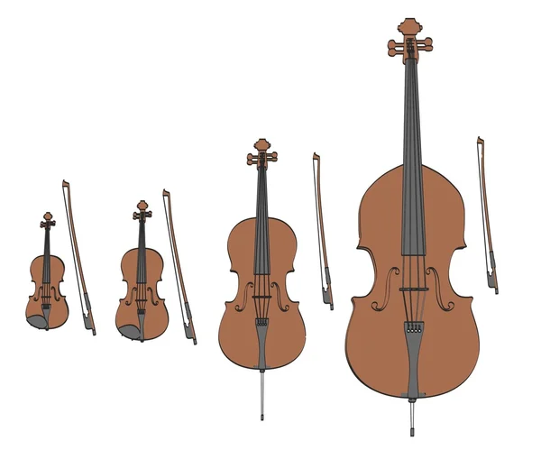 2d cartoon illustration of string instruments Stock Photo by ...