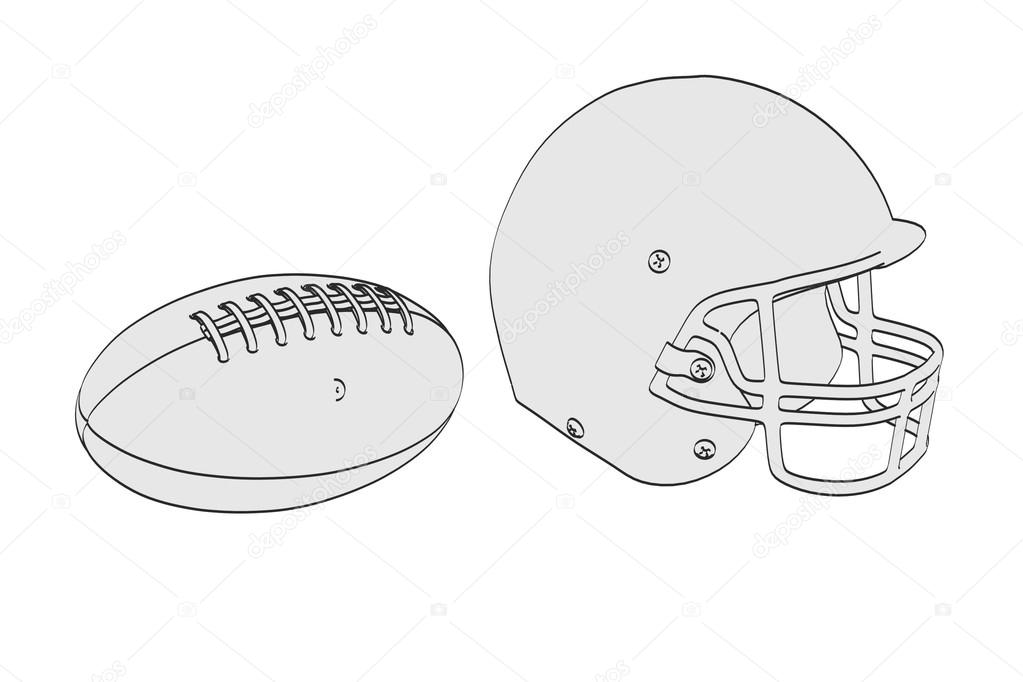 2d cartoon illustration of football set — Stock Photo © 3drenderings ...