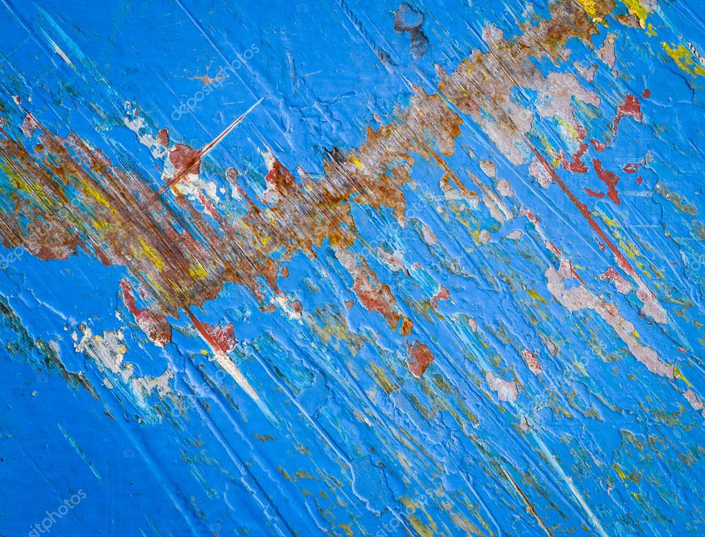 Color paint scratched the iron — Stock Photo © Ahojdoma #55580211