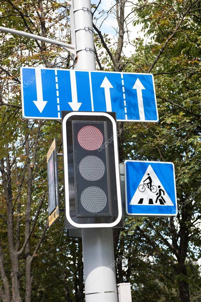 Traffic Sign on the Street ⬇ Stock Photo, Image by © eugenef #110554570