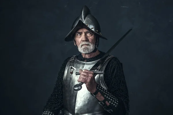 Knight with beard in hauberk Stock Photo by ©ysbrand 114700968