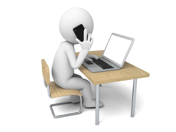 3D man working on computer Stock Photo by ©stephvalentin 8305557