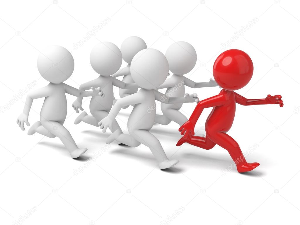 3D people compete, Stock Photo by ©bluecups 93308346