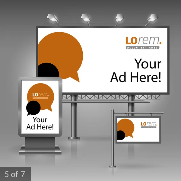 Outdoor advertising design — Stock Vector © macrovector #52408549