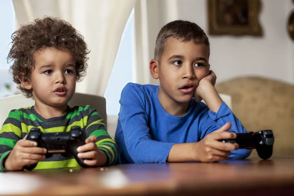 Two Friends Playing Video Game - Stock Image - Everypixel