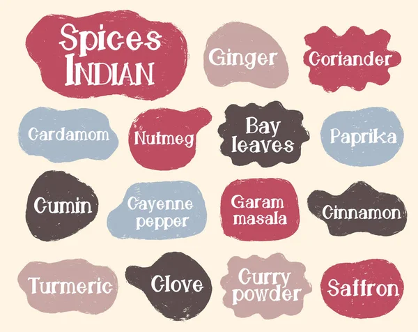 Speech Text Lable Cuisine Spice Set Collection Design Name Designation ...