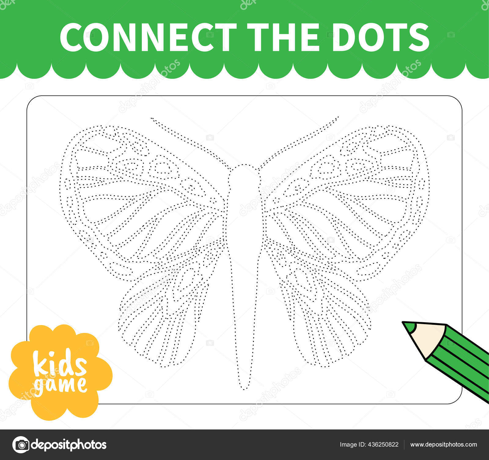 Children board game connect to dotted line for preschoolers and primary ...