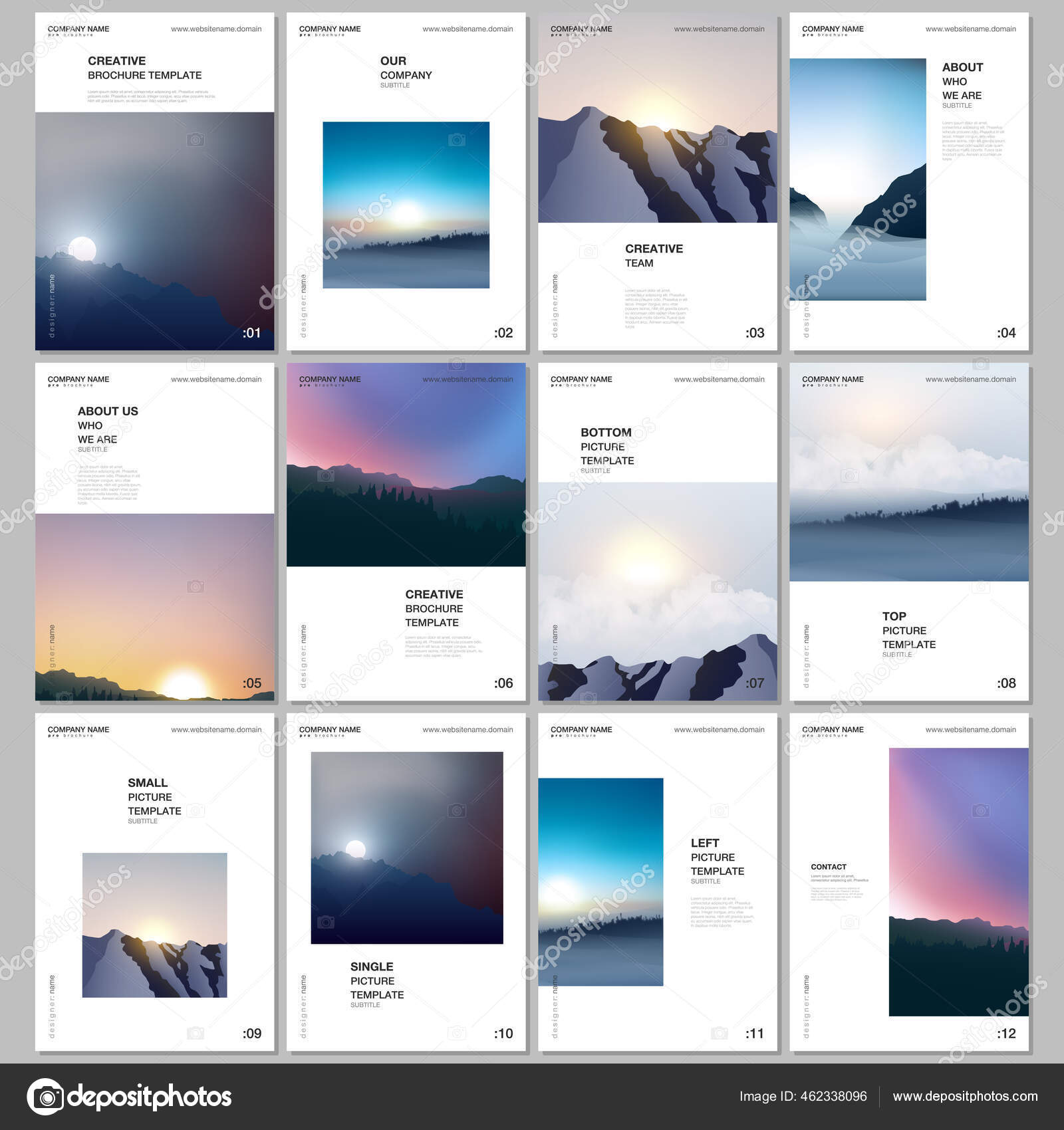 Diseño del folleto A4 de las plantillas de portadas para folleto ...