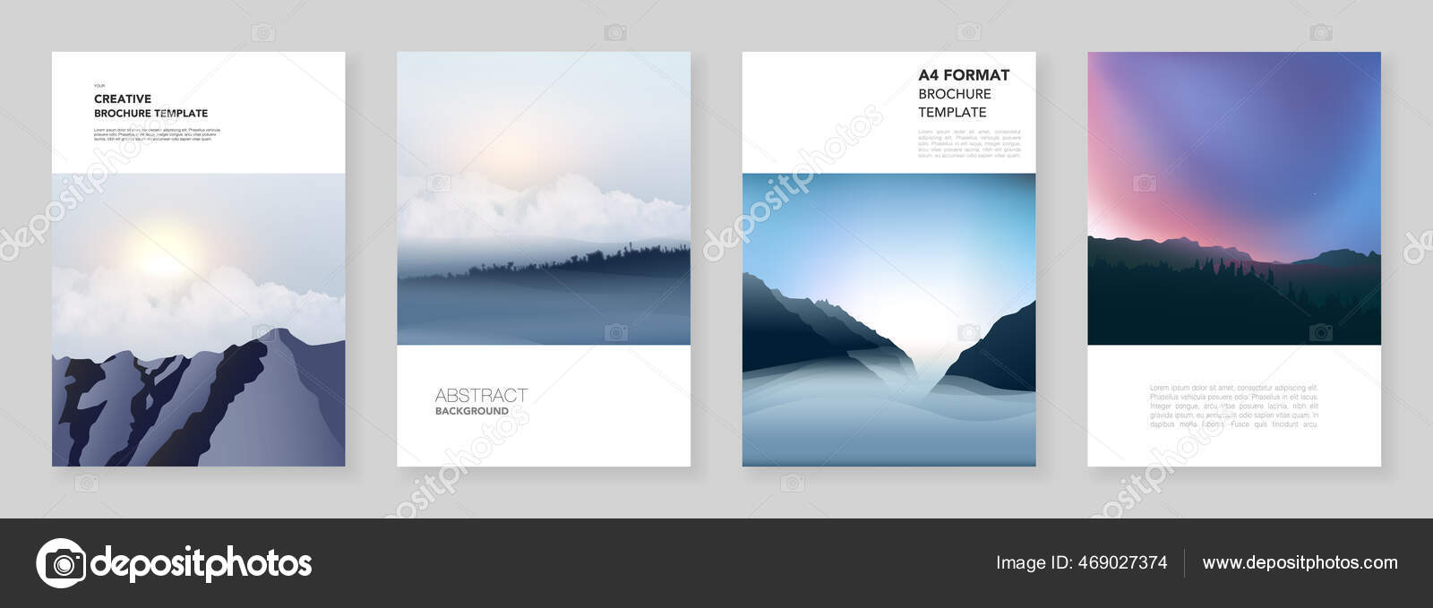 Diseño del folleto A4 de las plantillas de portadas para folleto ...