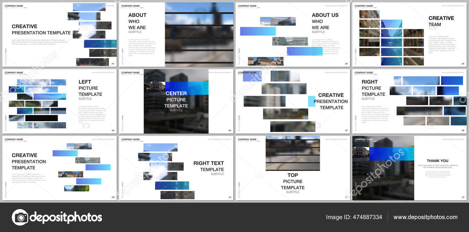Presentation design vector template, multipurpose template for ...