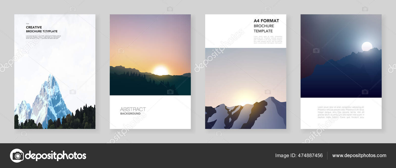 A4 brochure layout of covers templates for flyer leaflet, A4 brochure ...