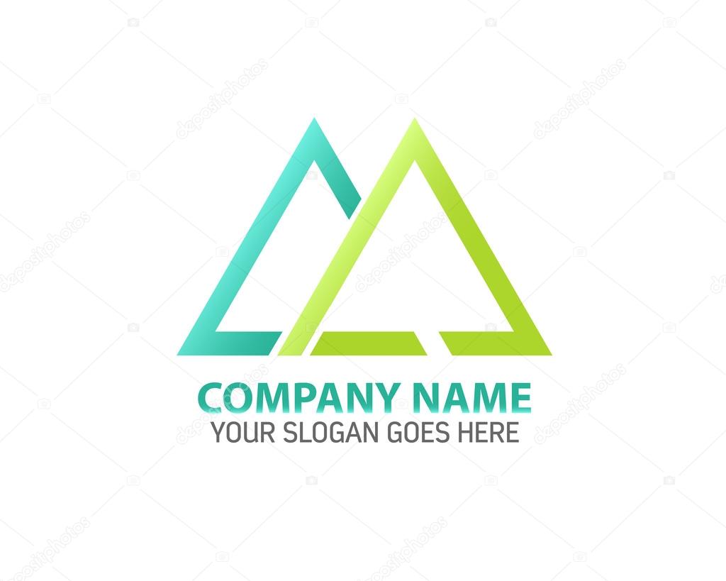 Double Triangle Logo Icon Template Stock Vector Image by ©gagu #112397404