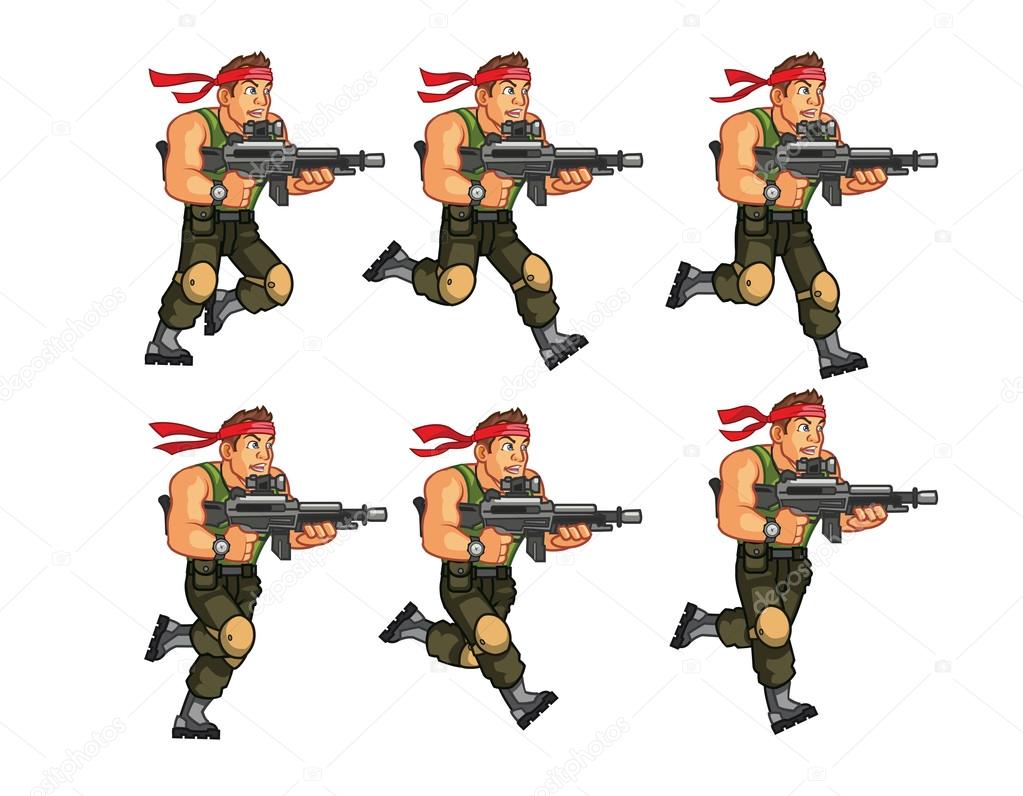 Commando Game Sprite Stock Vector Image By ©gagu 79527146