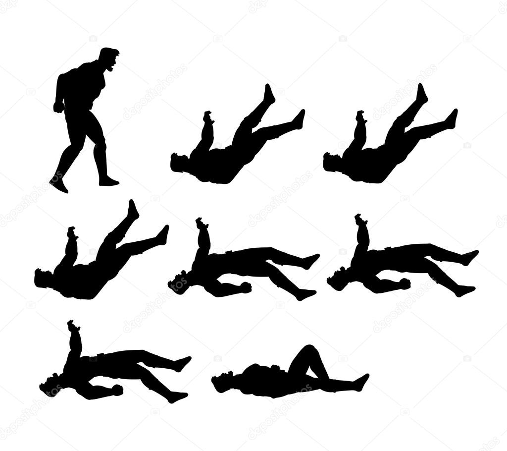 Dying Man Silhouette Animation Sprite Stock Vector By ©gagu 88981364