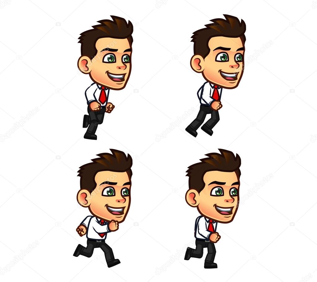 Businessman Cartoon Animation Sprite Stock Vector Image by ©gagu #94168896